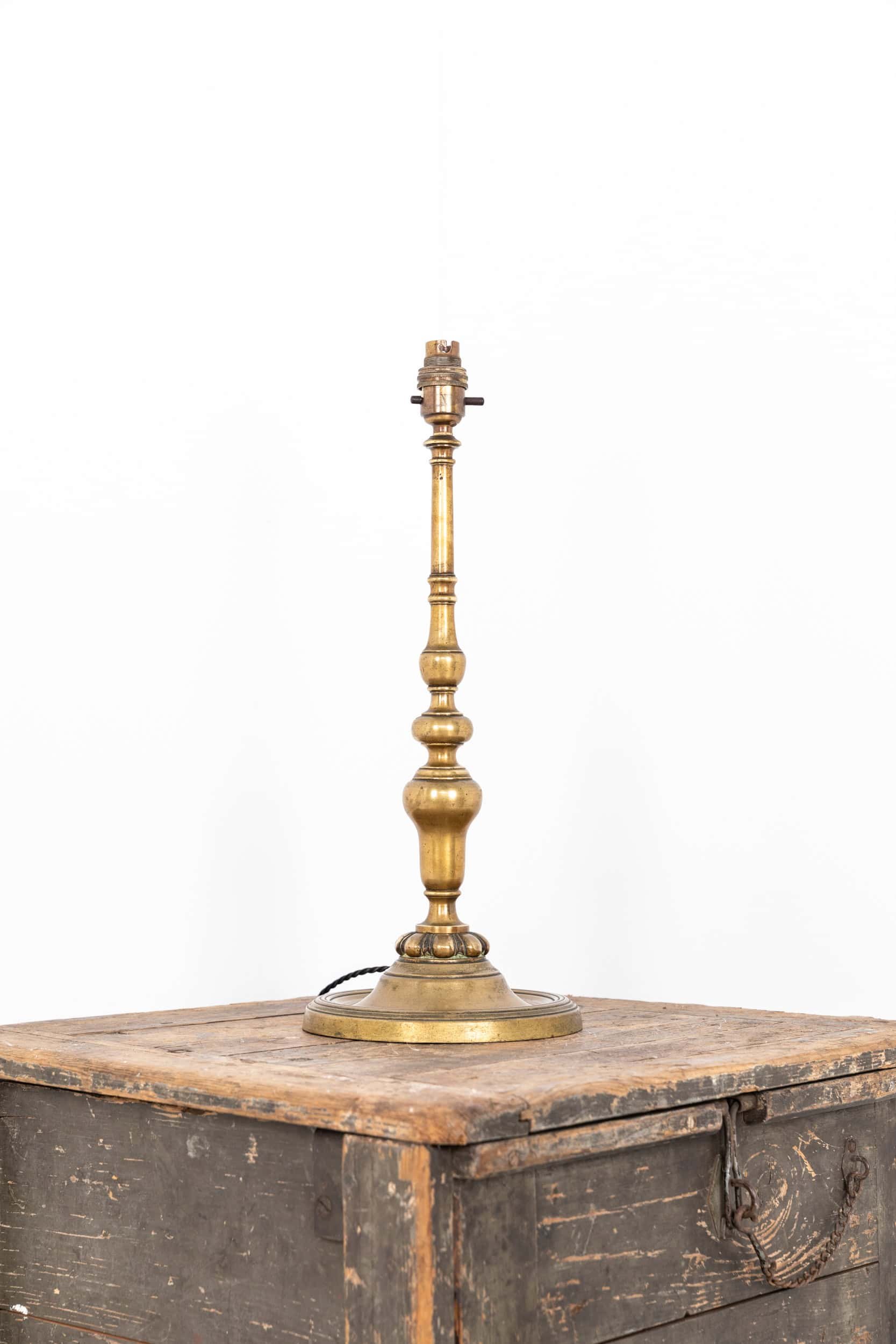Early 20th Century Brass GEC Table Lamp — Antiques Workshop ...