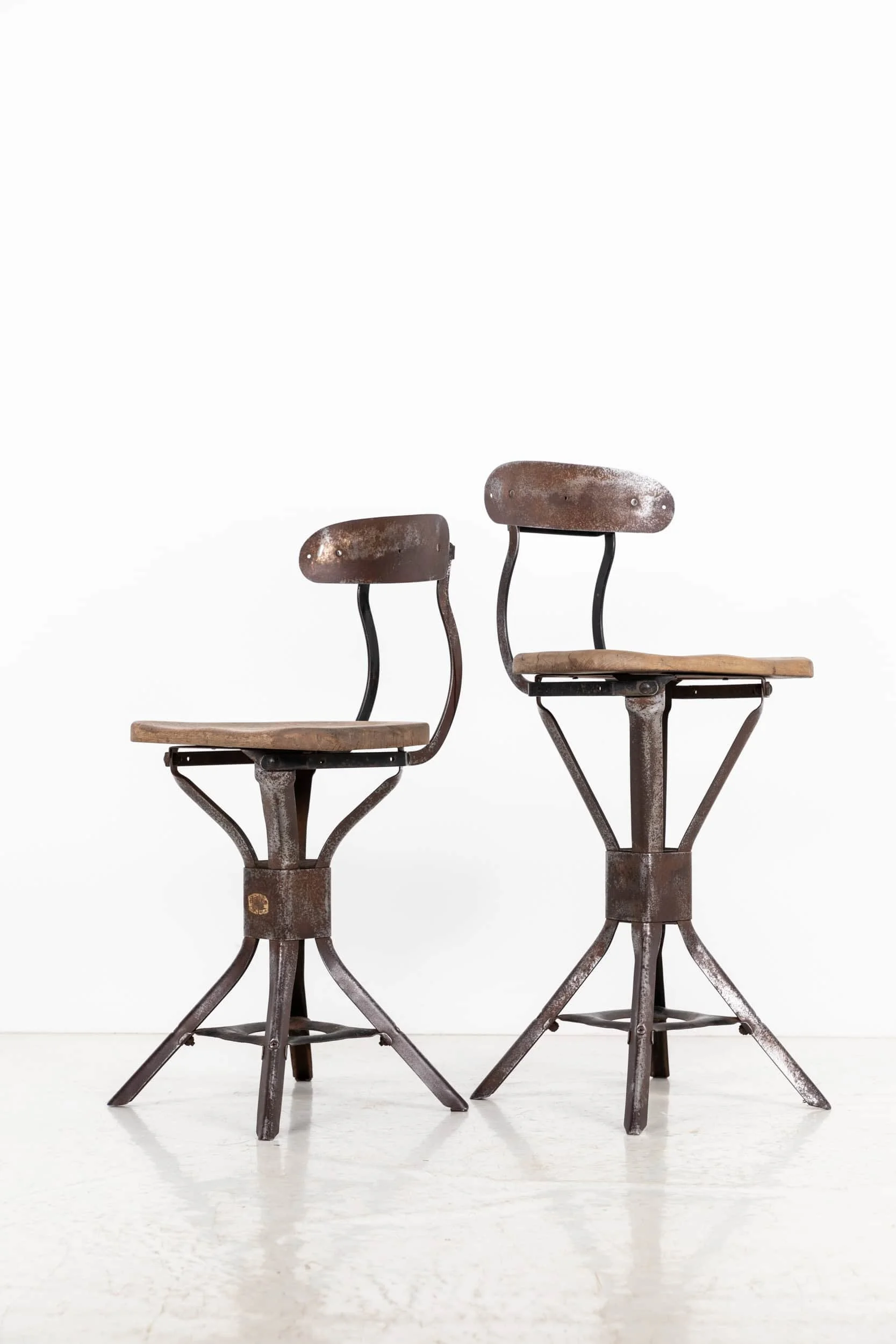 Near Pair of Evertaut Factory Chairs — Antiques Workshop | Exceptional ...