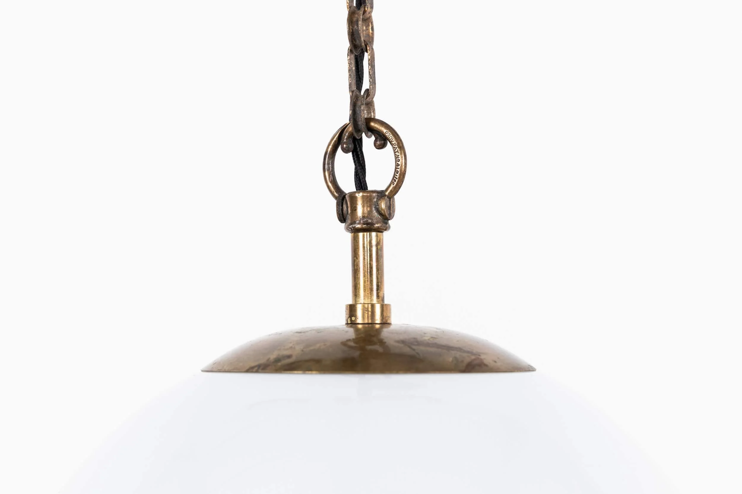 Large GEC Globe Opaline Glass Pendant Light — Antiques Workshop ...