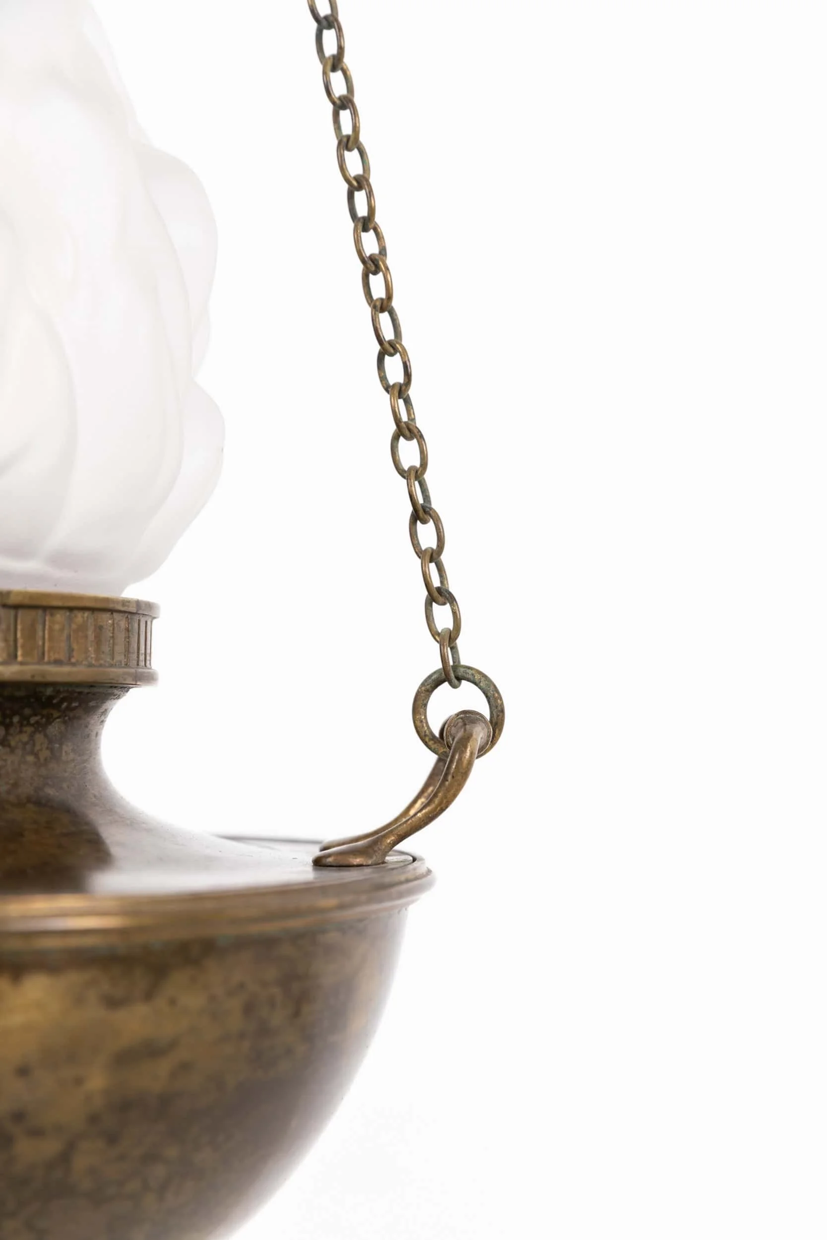 Brass GEC Sanctuary Flame Pendant Light — Antiques Workshop ...