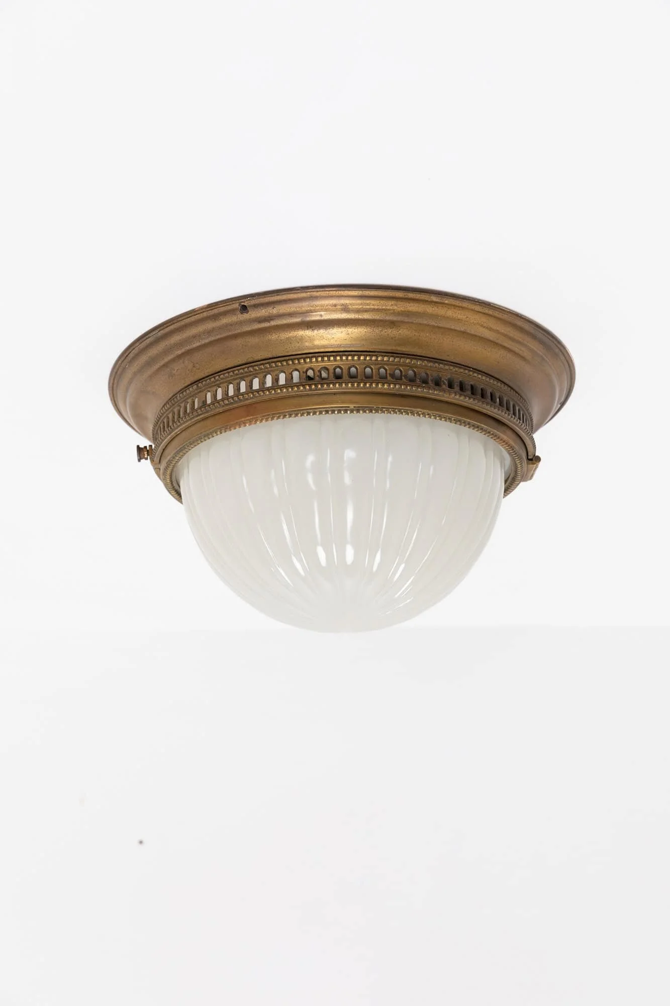 Gilt Brass & Moonstone Flush Mounted Ceiling Light — Antiques Workshop ...