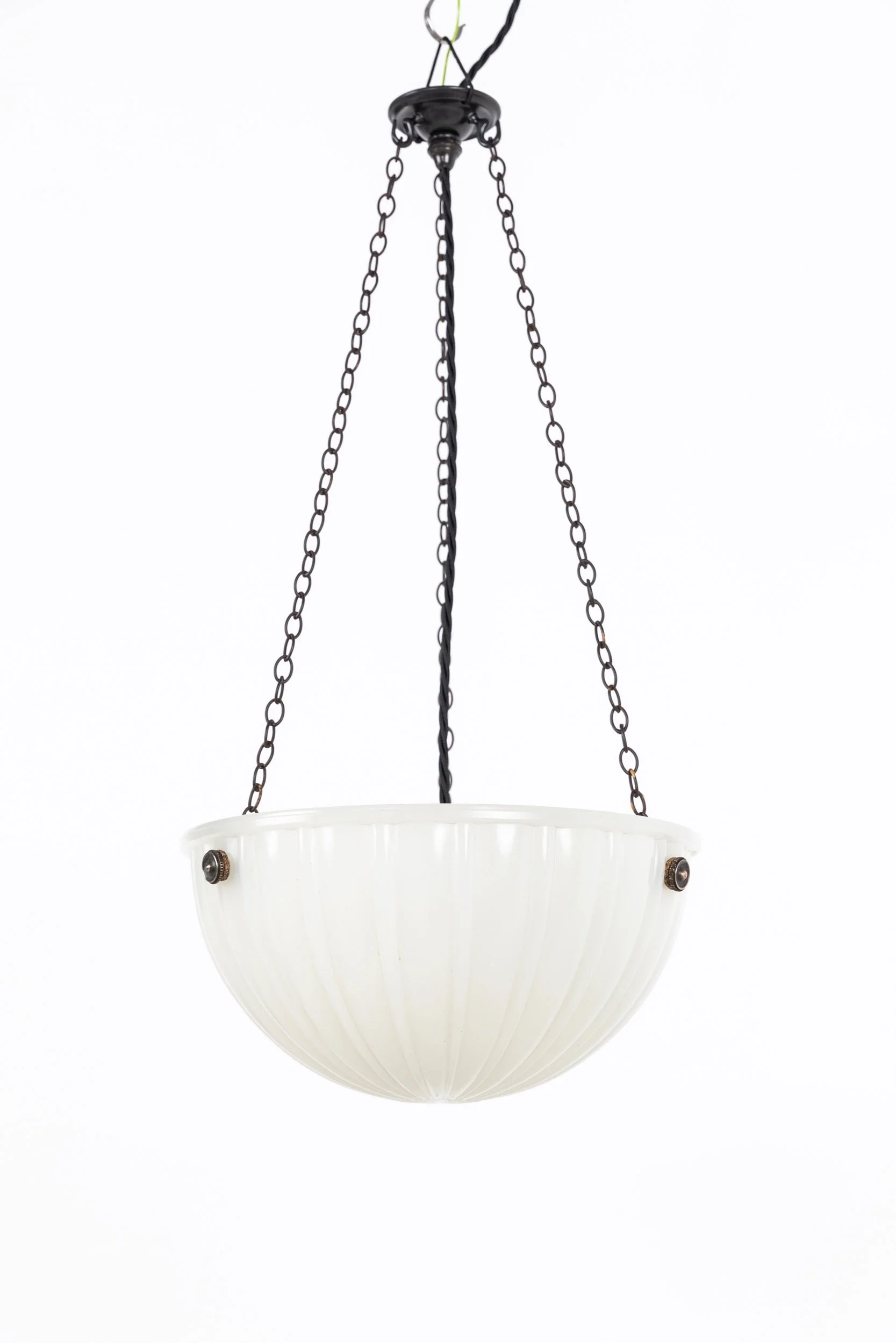 12" Moonstone Bowl Plafonnier Ceiling Light — Antiques Workshop ...
