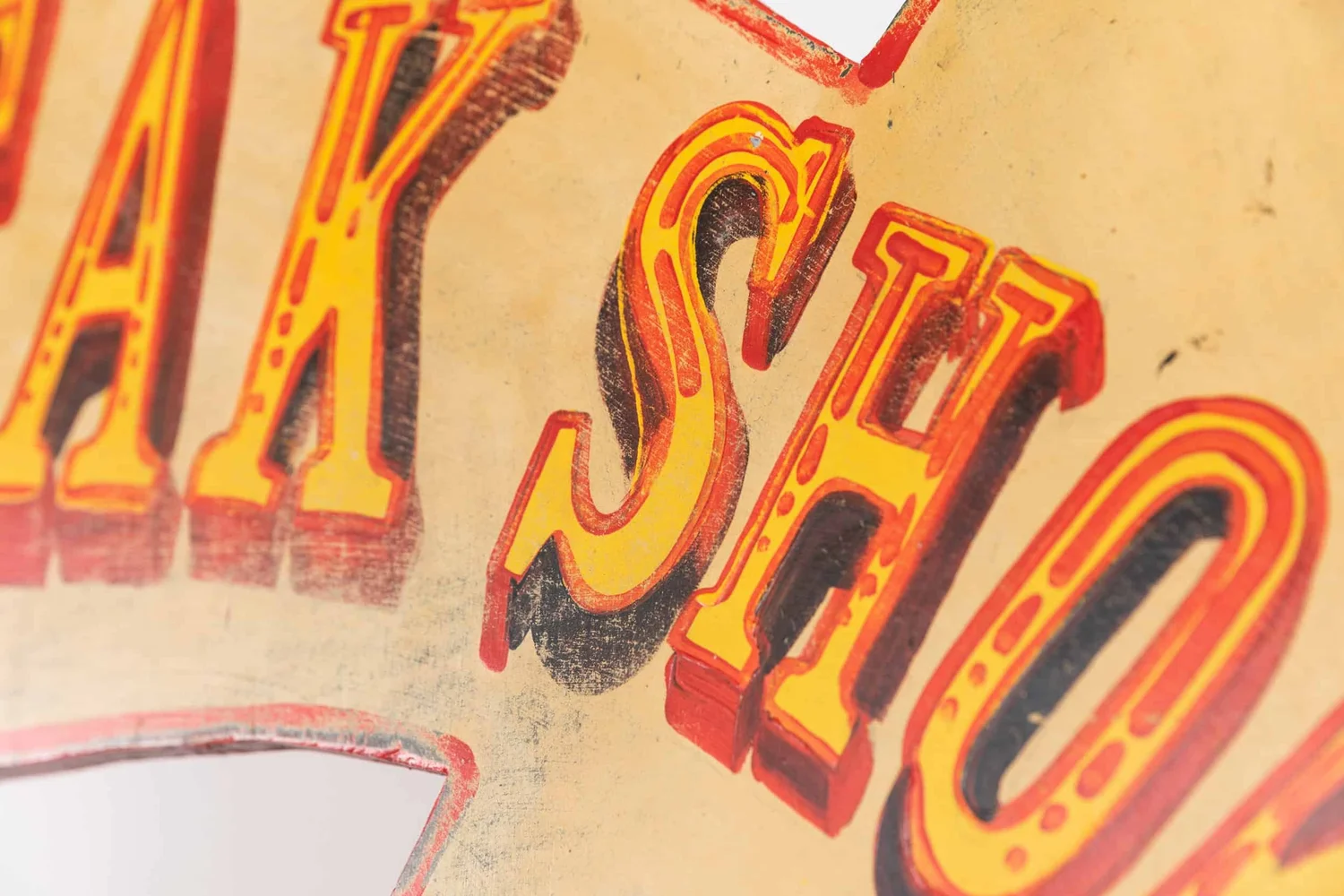 Hand Painted 'Freak Show' Fairground Sign — Antiques Workshop ...