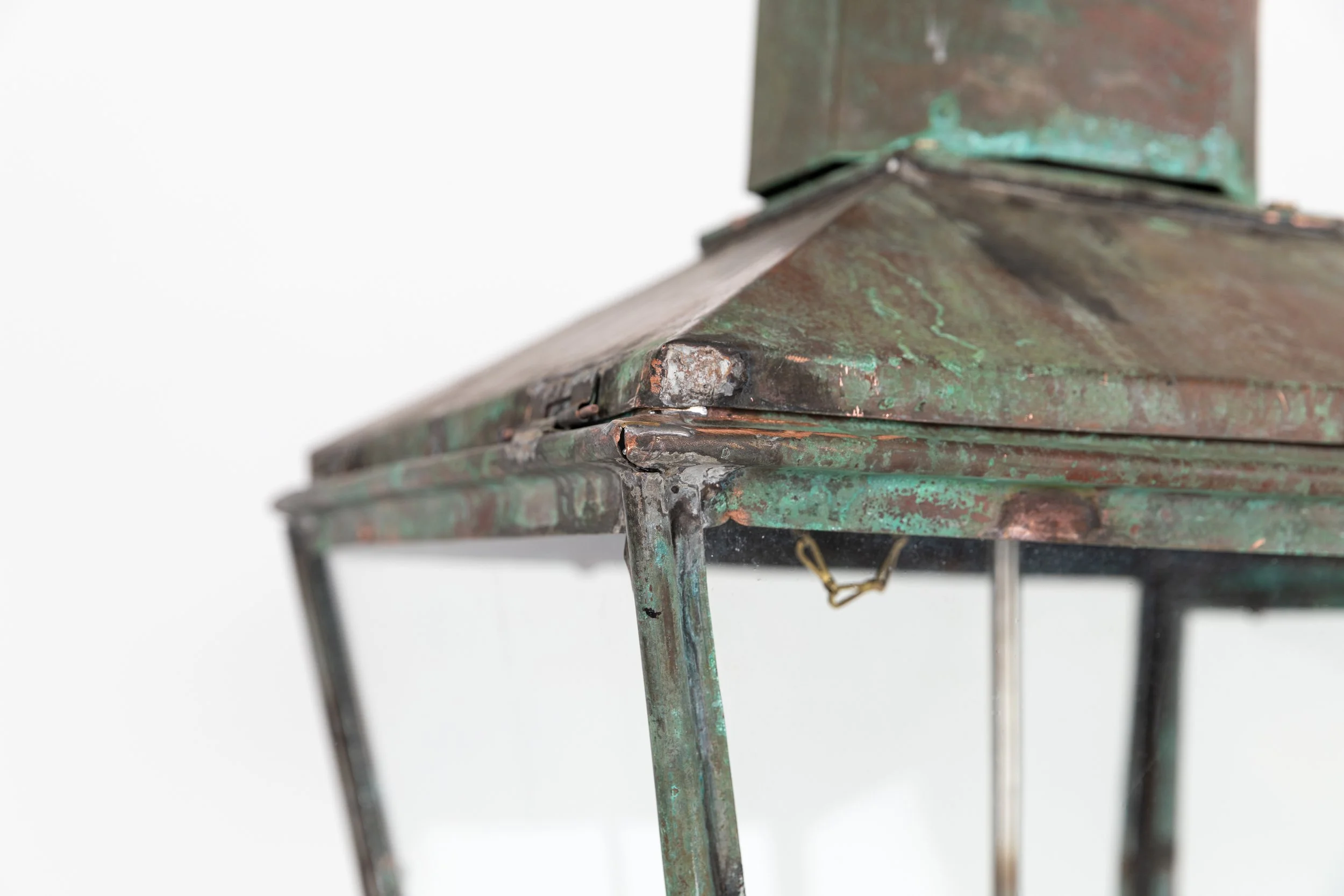 Copper street lantern with natural verdigris made in England. c.1860 ...