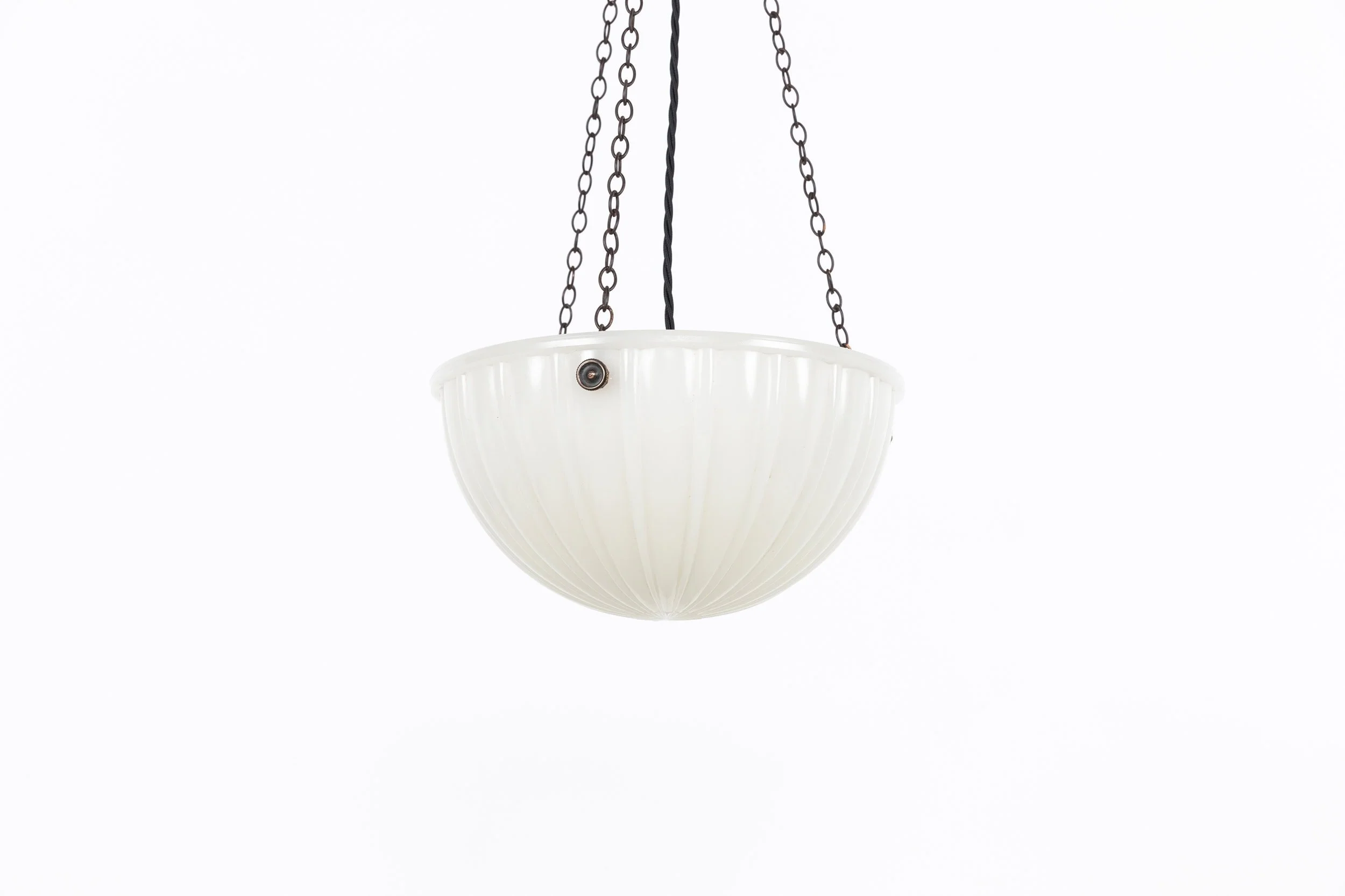 12" Moonstone Bowl Plafonnier Ceiling Light — Antiques Workshop ...