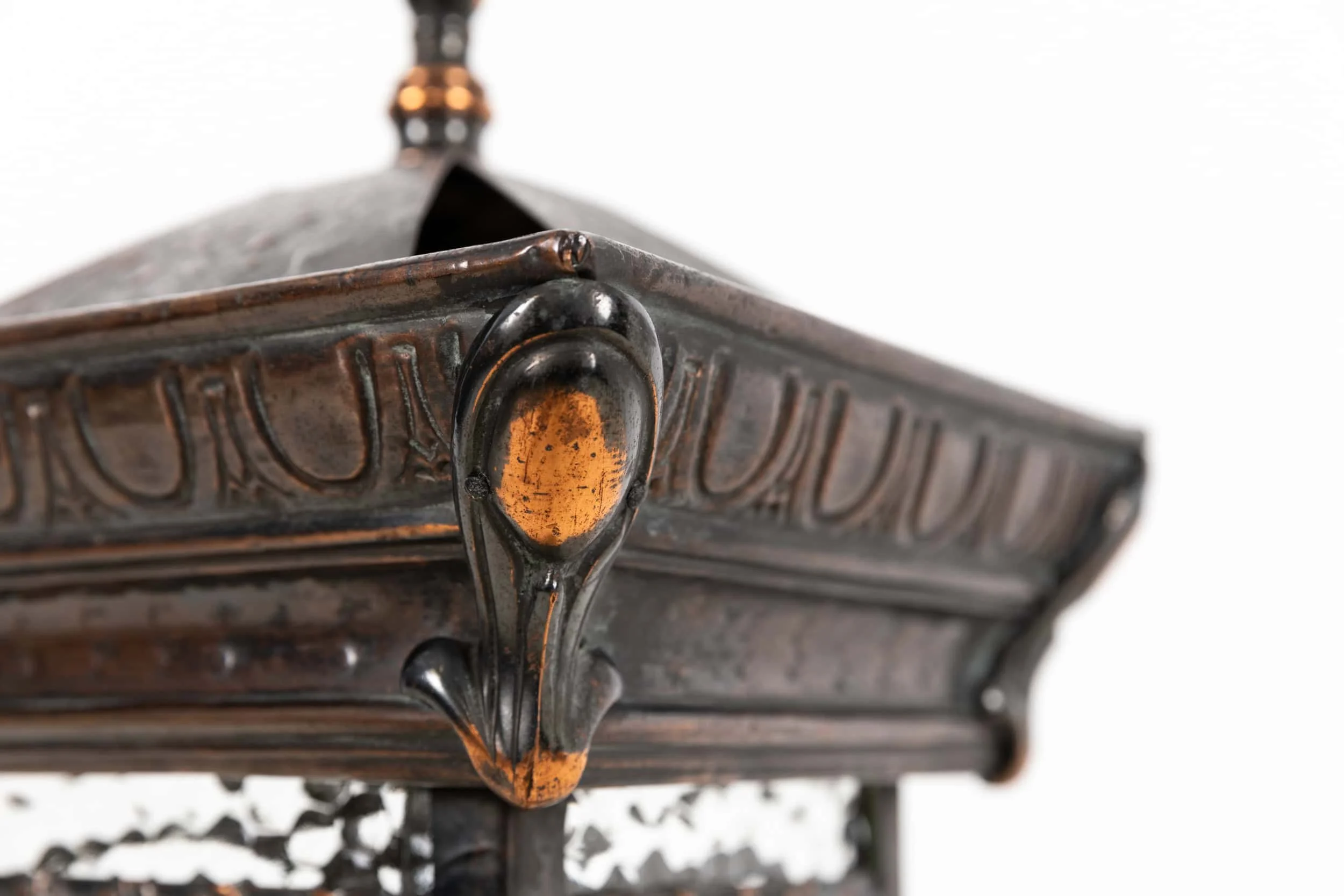 Antique GEC Glazed Copper Hall/Porch Lantern — Antiques Workshop ...
