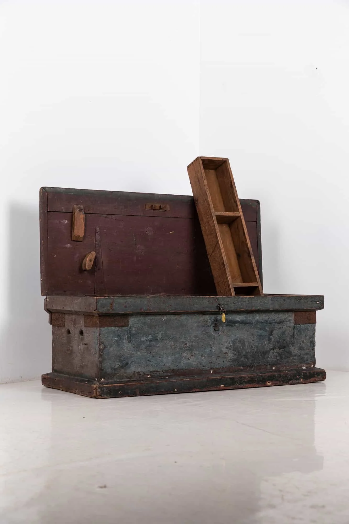 Large Victorian Painted Wooden Tool Chest — Antiques Workshop ...