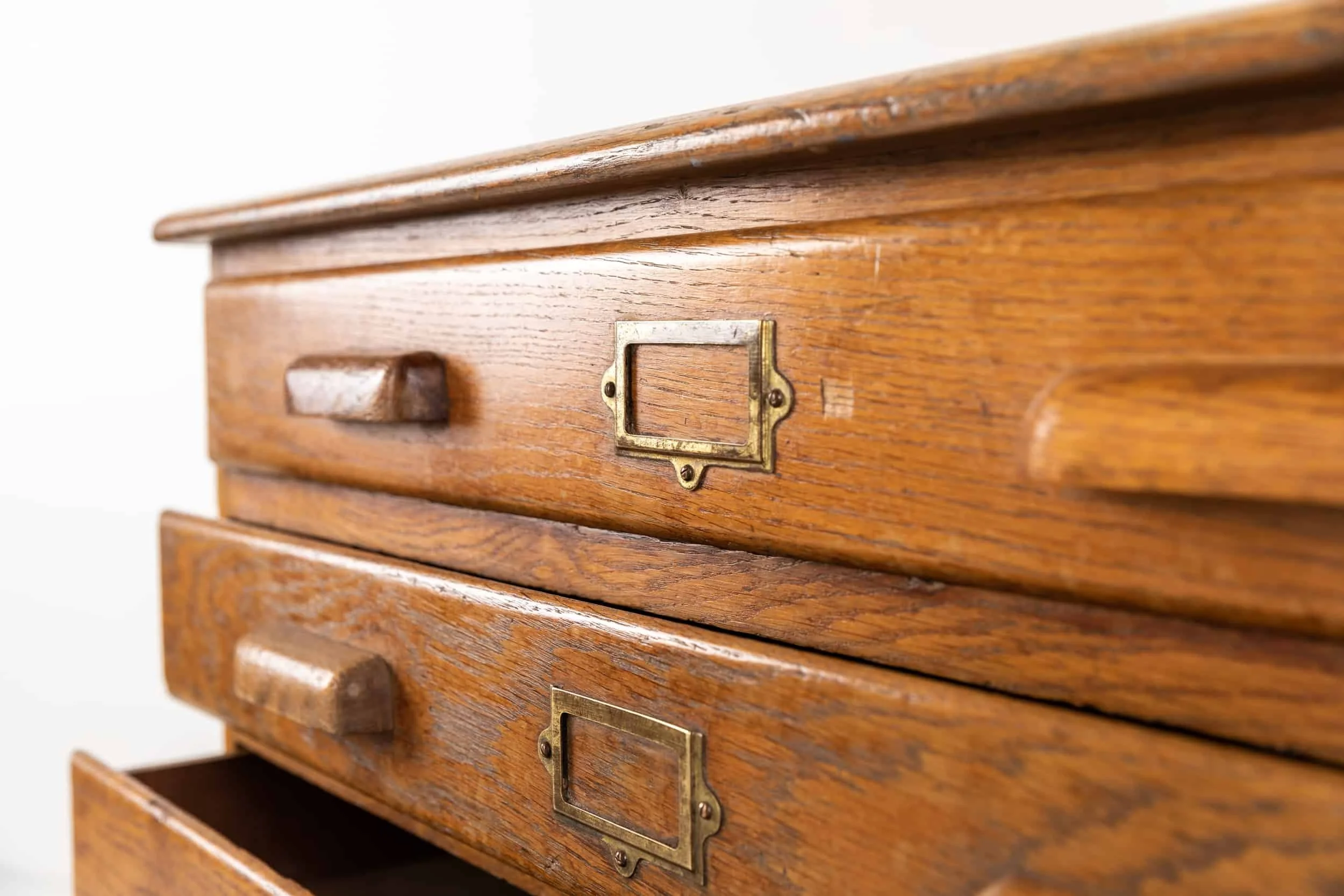 Architects Oak Plan Chest — Antiques Workshop | Exceptional Vintage ...