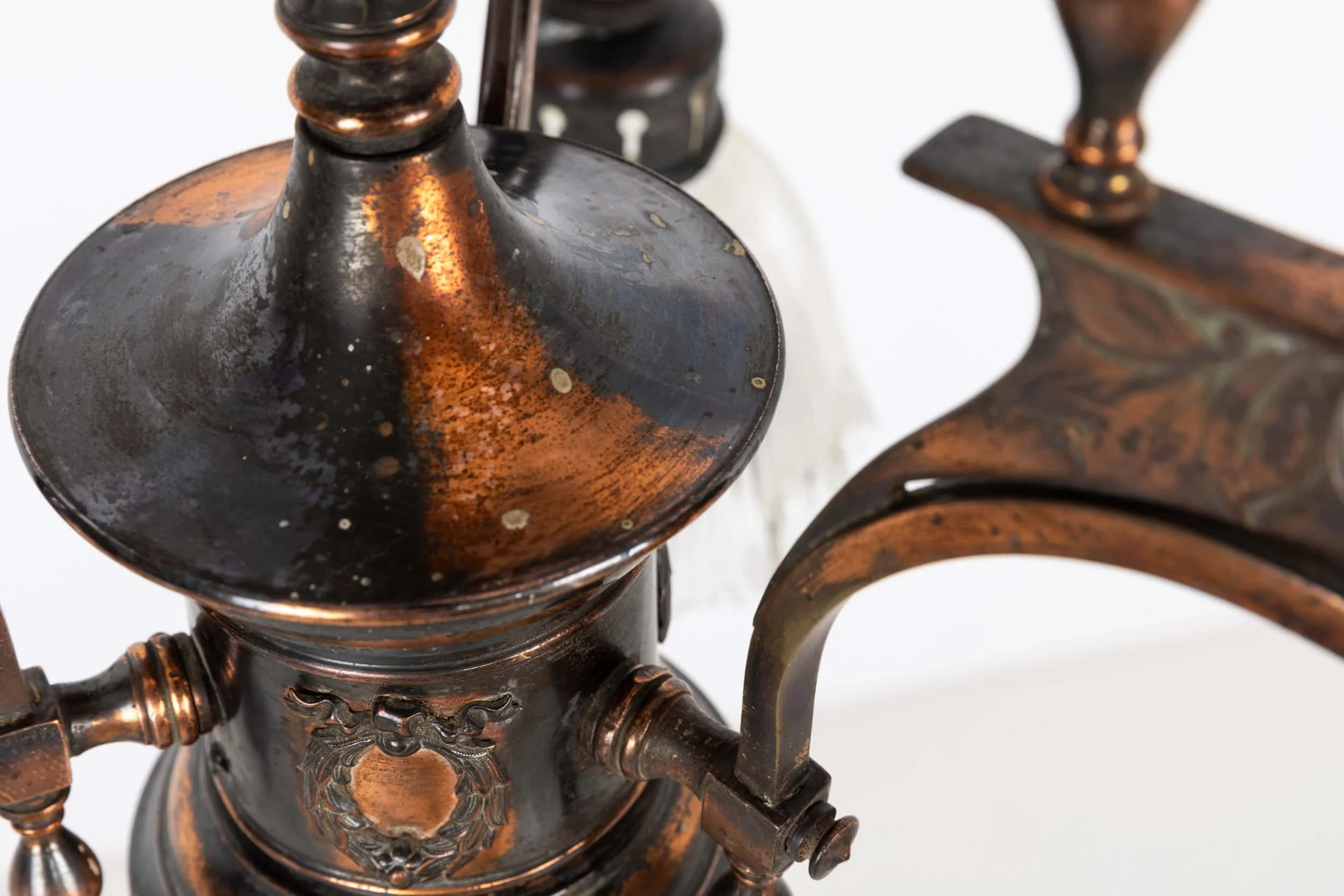 3-Arm Copper Plated GEC Electrolier Light — Antiques Workshop ...