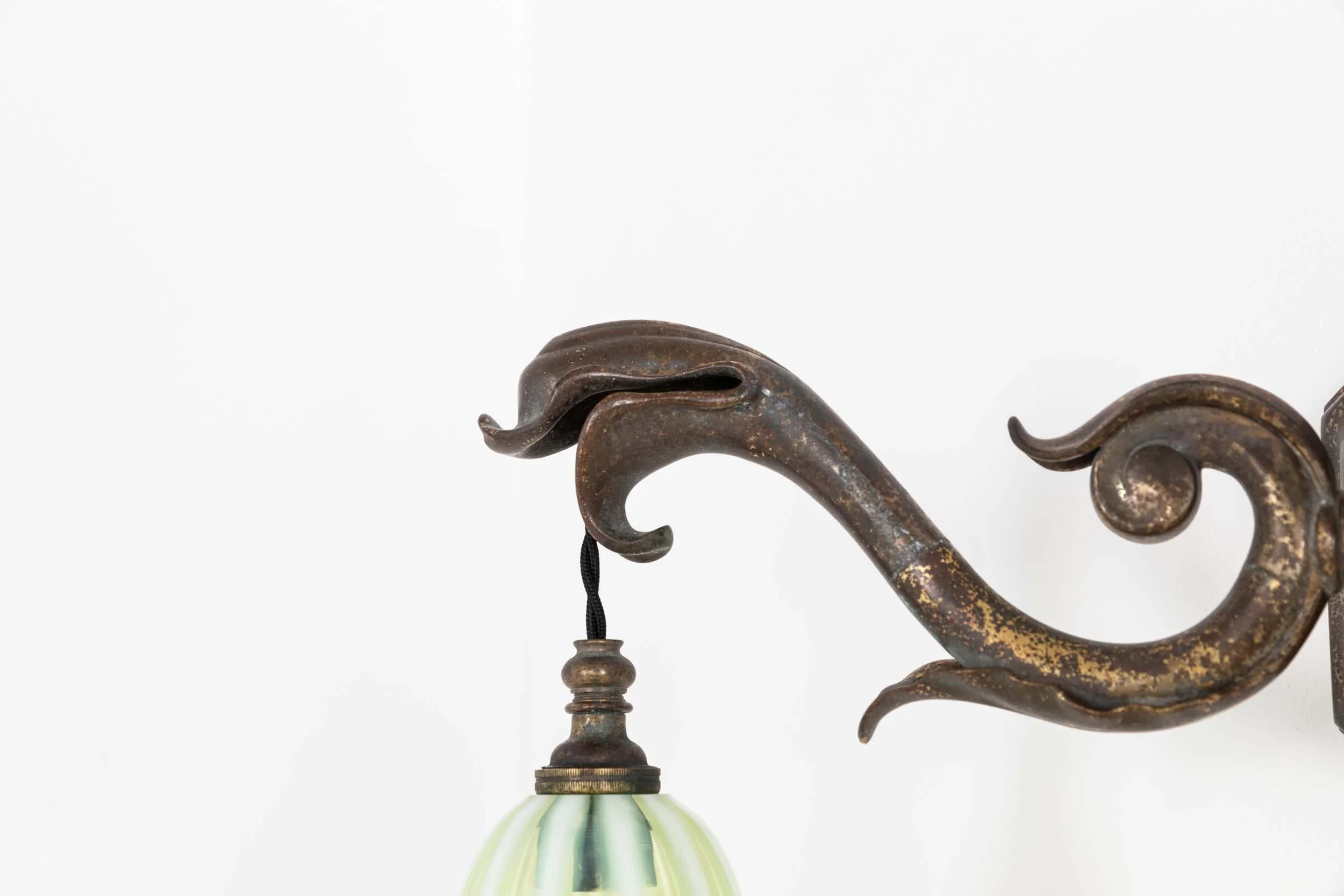 Pair of Brass GEC Twin Wall Bracket Lamps — Antiques Workshop ...