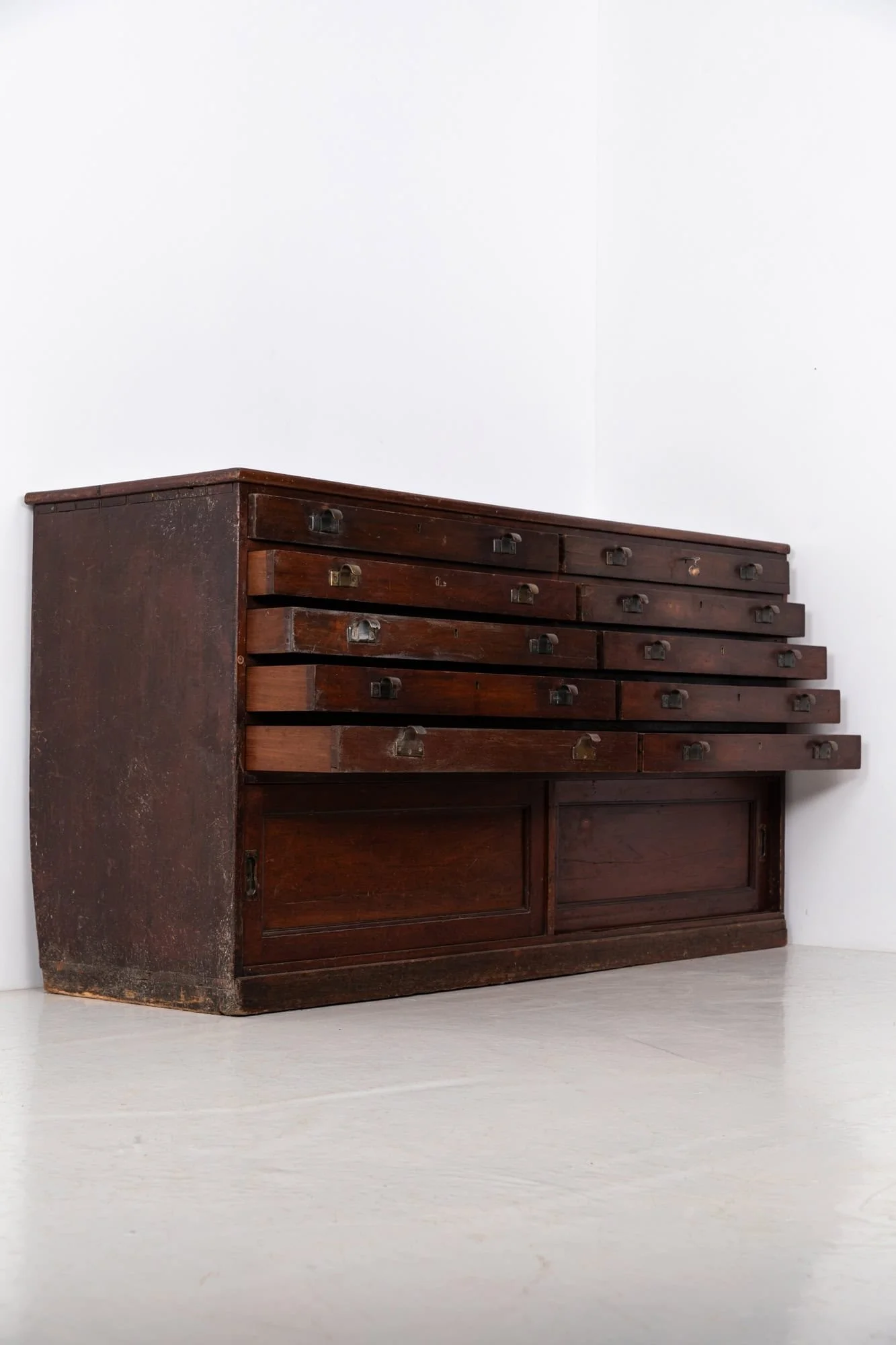 Large Antique Mahogany Bank of Drawers — Antiques Workshop ...