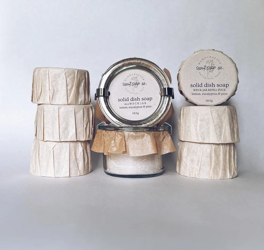 solid dish soap block — scout soap co.