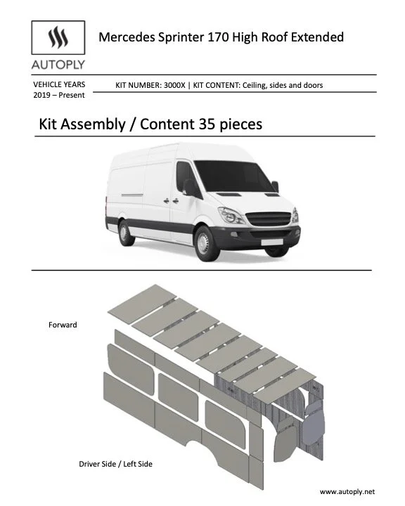 AutoPly Insulation Kit Sprinter 170 High Roof — New Life Conversions