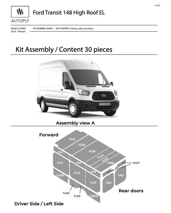 AutoPly Insulation Kit for Ford Transit — New Life Conversions