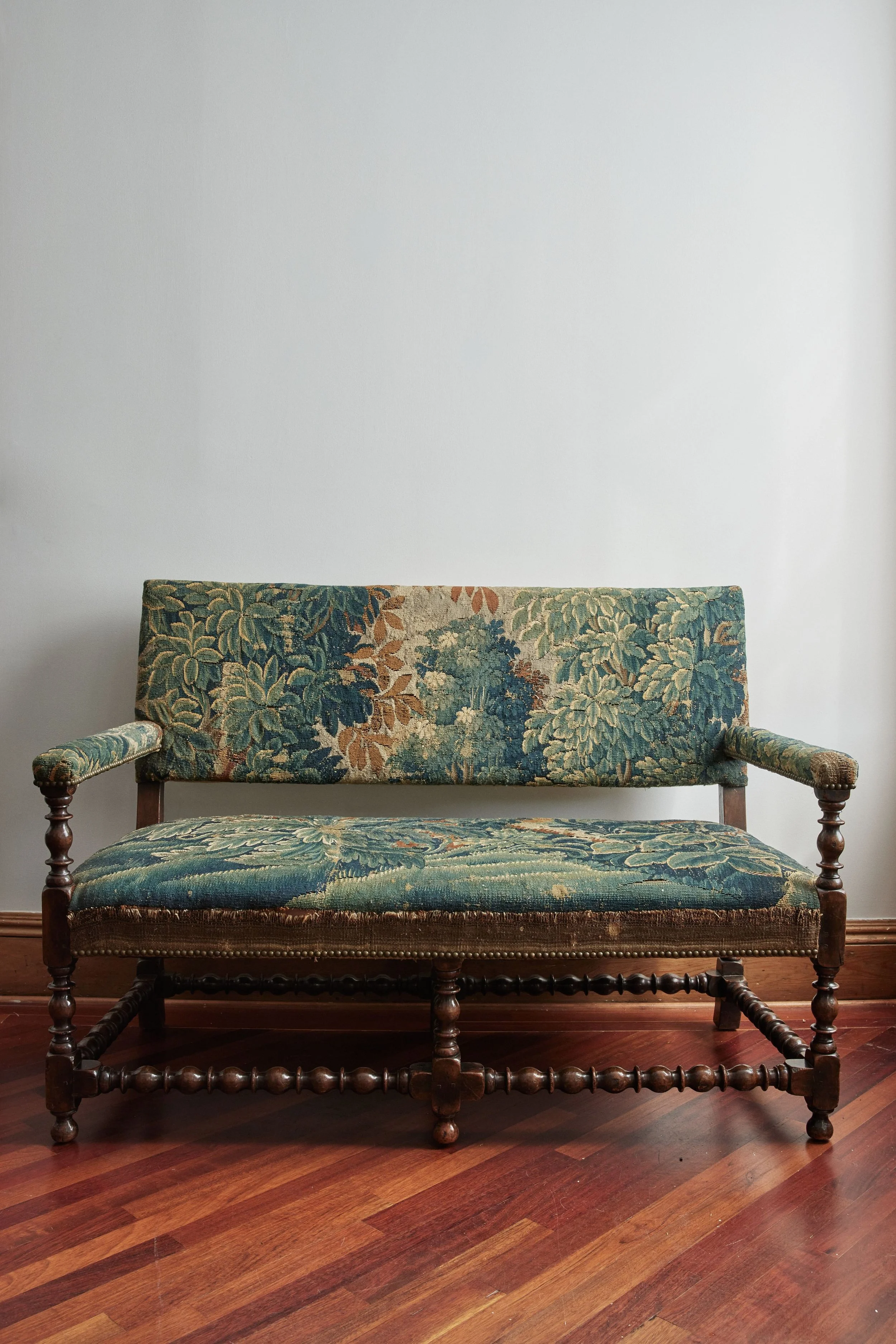 18th Century William and Mary Aubusson Tapestry Bench — Curio Shop