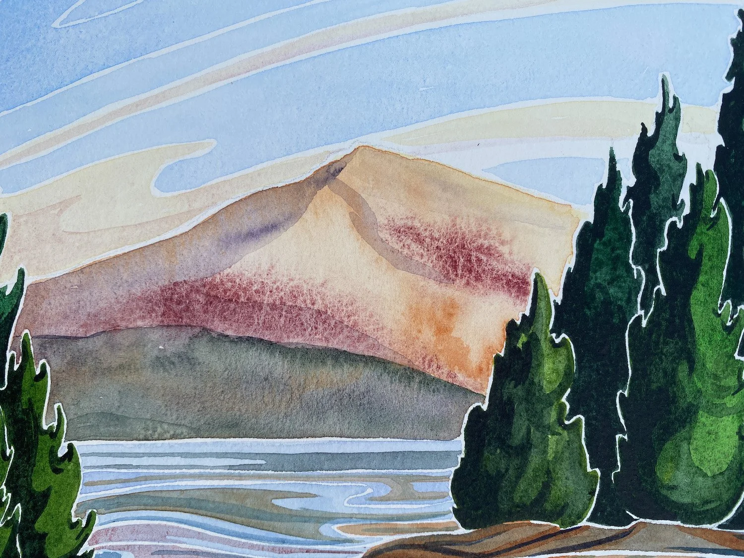 Contentment 11" x 14" Watercolour on Paper — Andrea England Fine Art