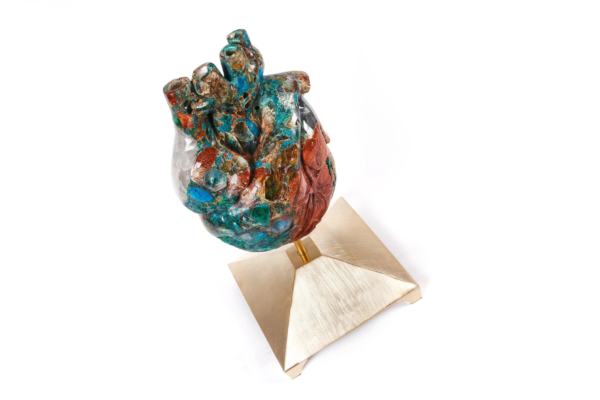 Gemstone Sculpture - Africa Composition: agate, tiger's eye, dolerite ...