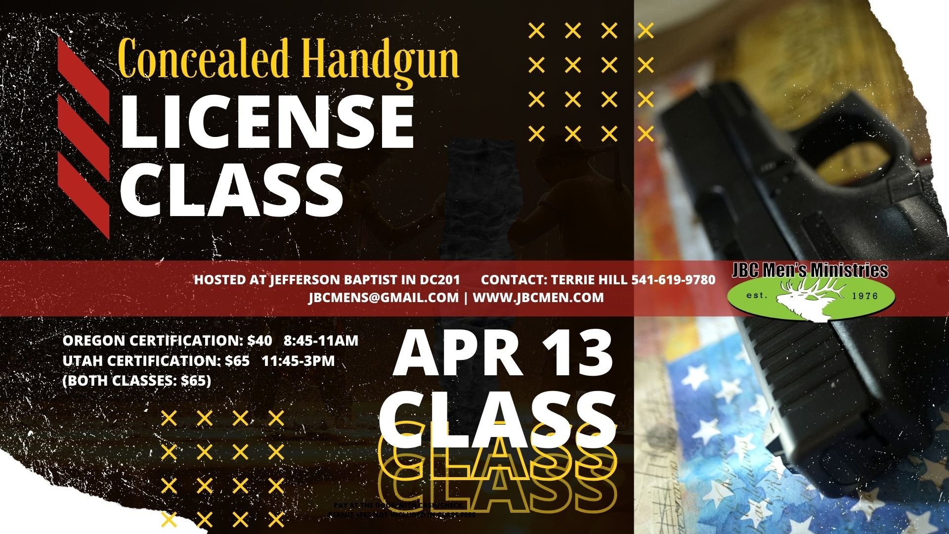 Concealed Handgun Class — JBC Men