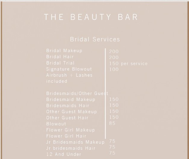 Menu — thebeautybar