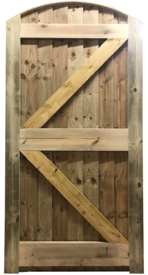 Bala Curved Top Featheredge Gate — Egerton's Timber & Hardware Ltd