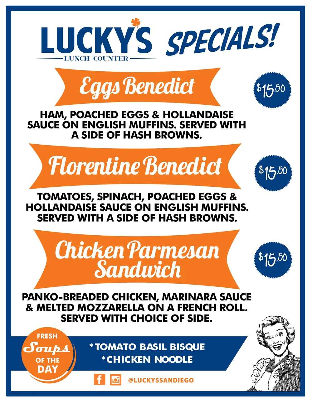 QR Menu — Lucky's Lunch Counter