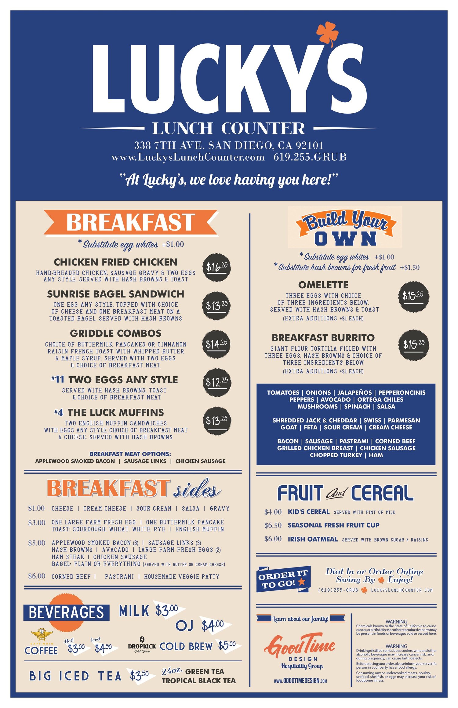 QR Menu — Lucky's Lunch Counter