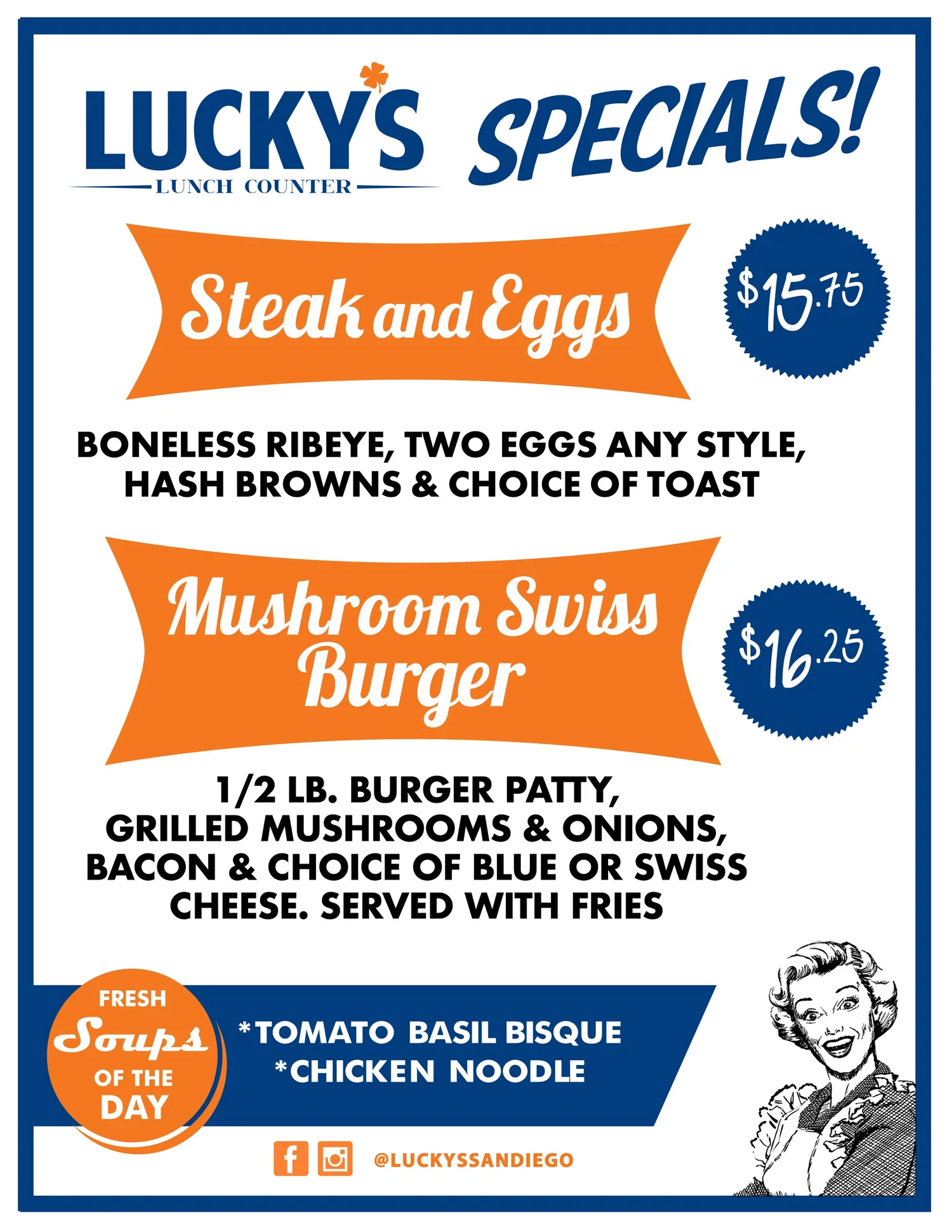 QR Menu — Lucky's Lunch Counter