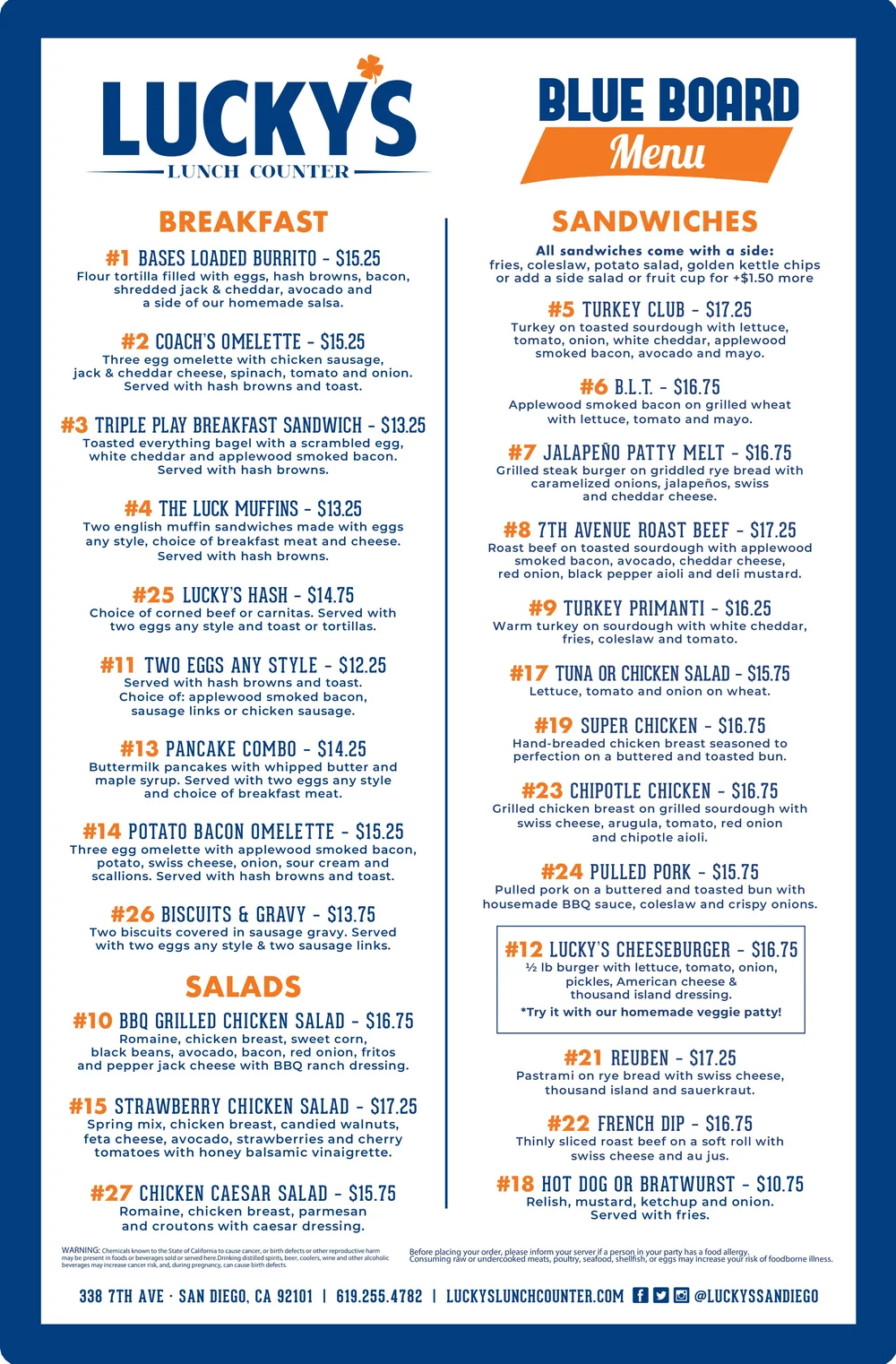 QR Menu — Lucky's Lunch Counter