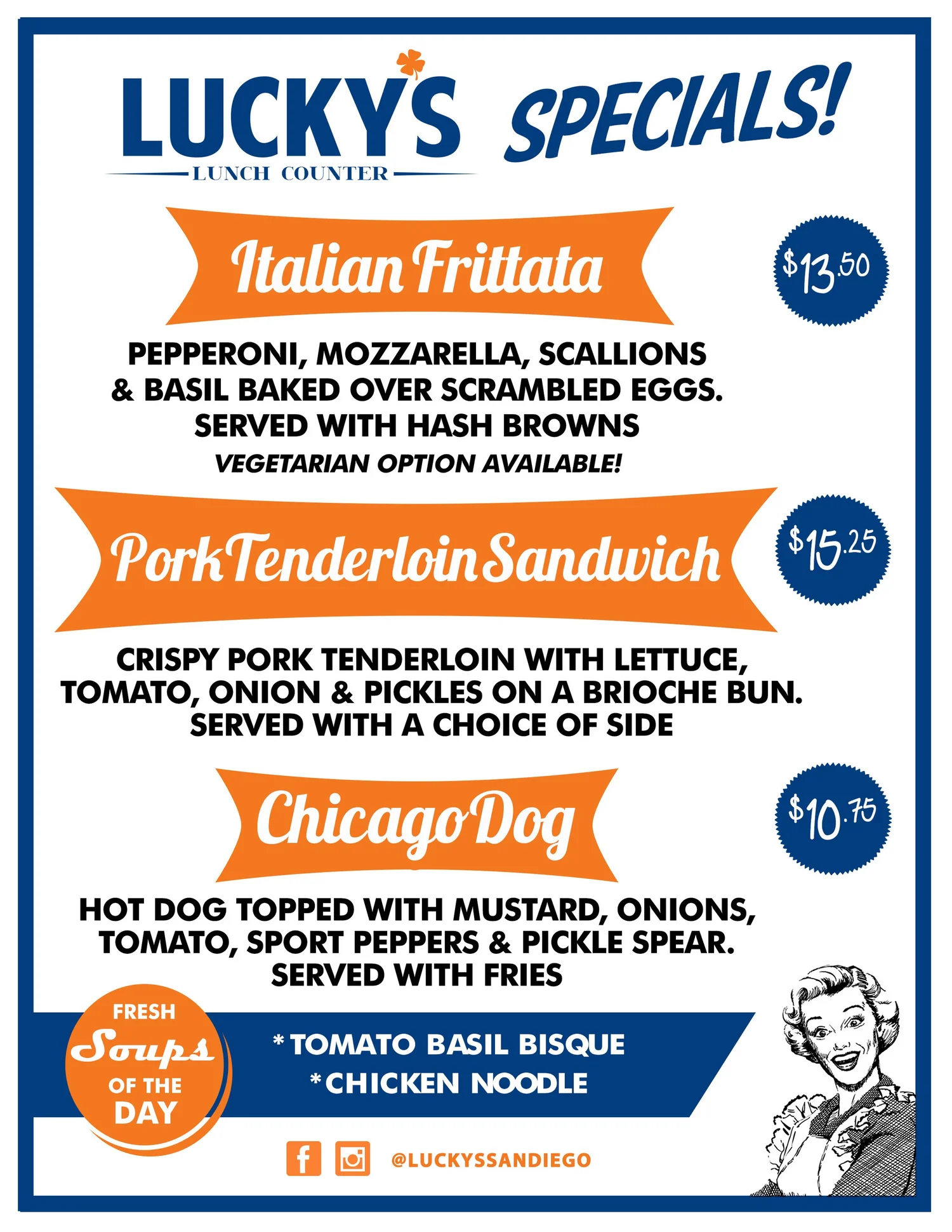 QR Menu — Lucky's Lunch Counter