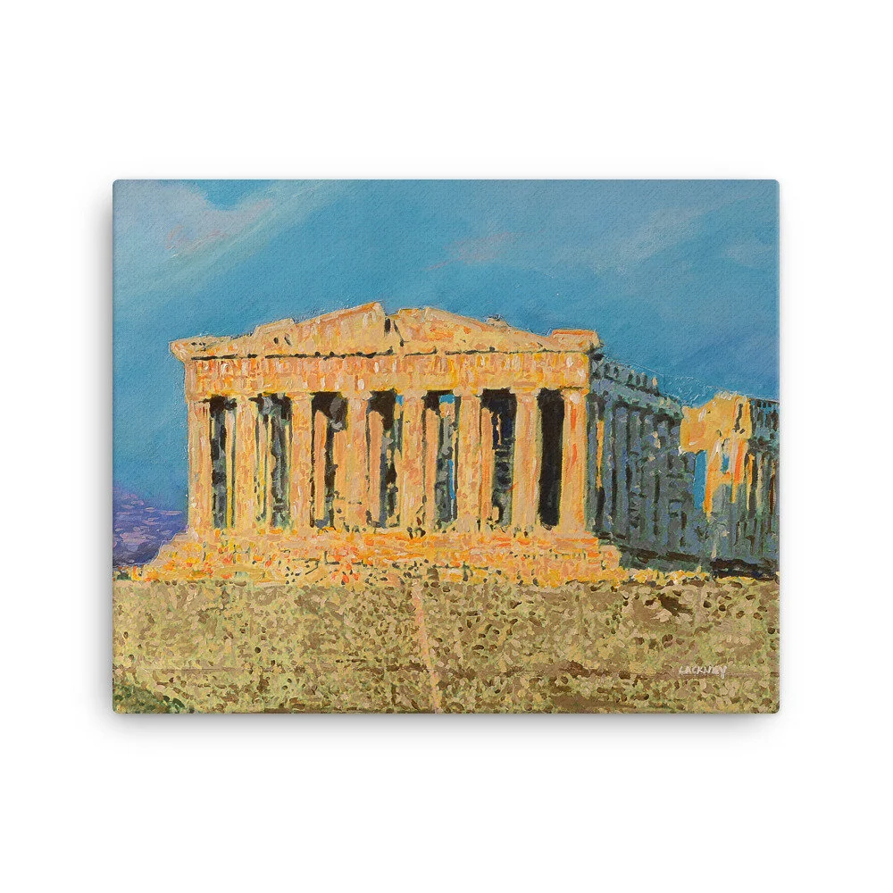 Ancient Greece Canvas, Athens Acropolis, Greek & Roman Mythology ...