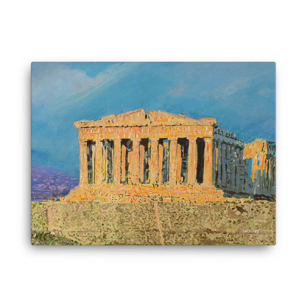 Ancient Greece Canvas, Athens Acropolis, Greek & Roman Mythology ...