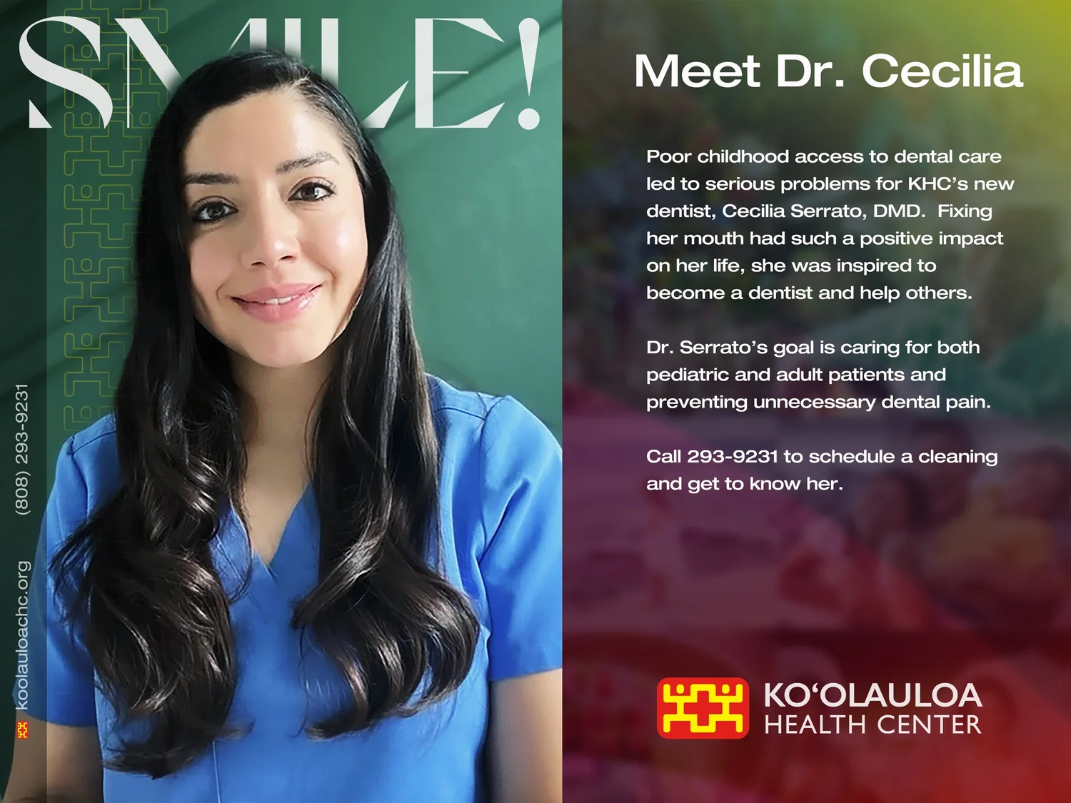 Meet Dr. Cecilia — KOʻOLAULOA Health Center | Medical, Dental ...