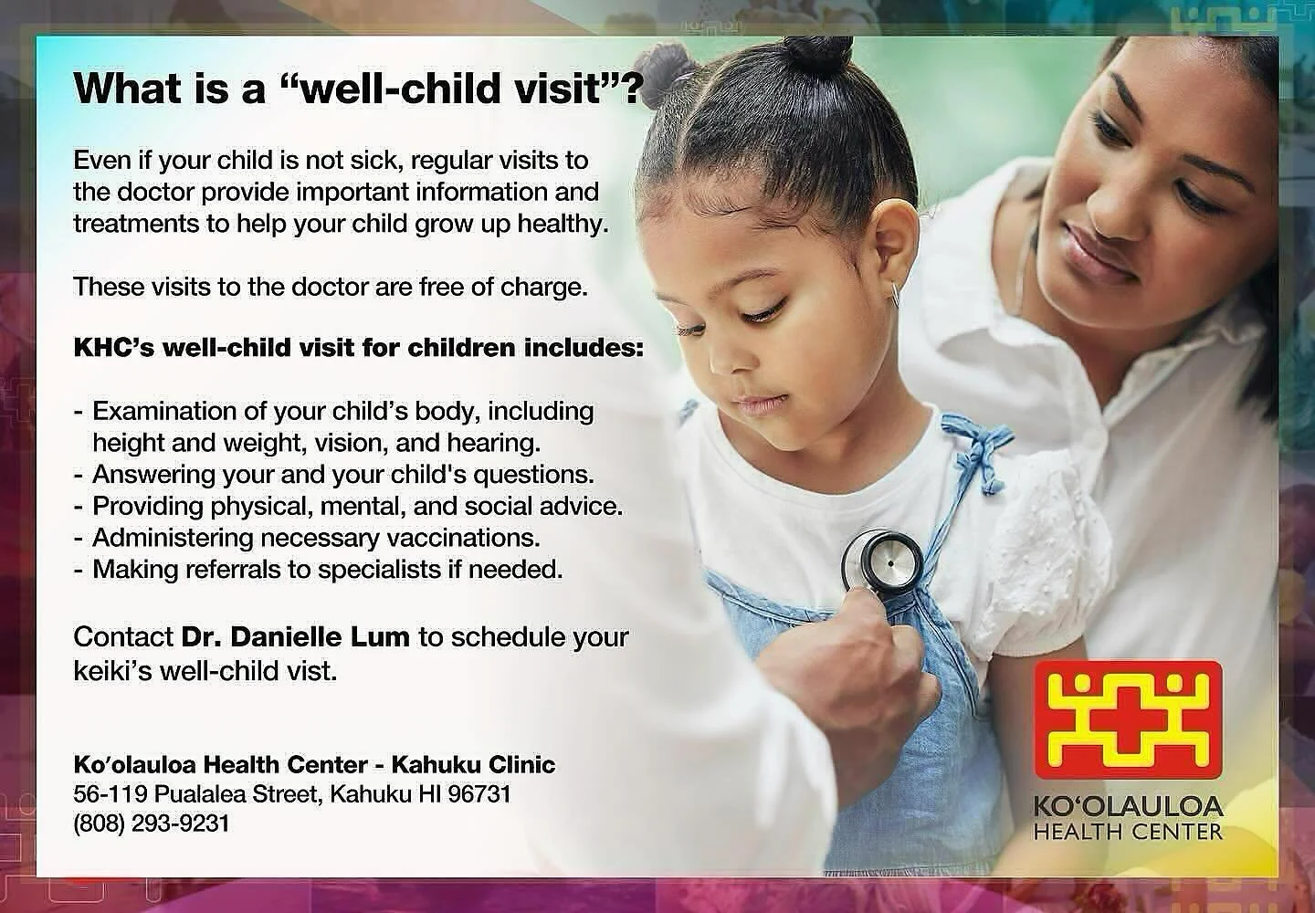 Well-Child Visits — KOʻOLAULOA Health Center | Medical, Dental ...