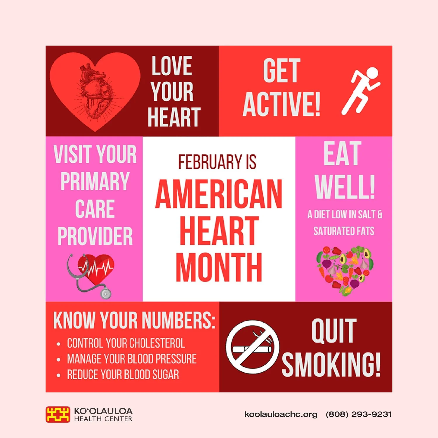 American Heart Month — KOʻOLAULOA Health Center | Medical, Dental ...