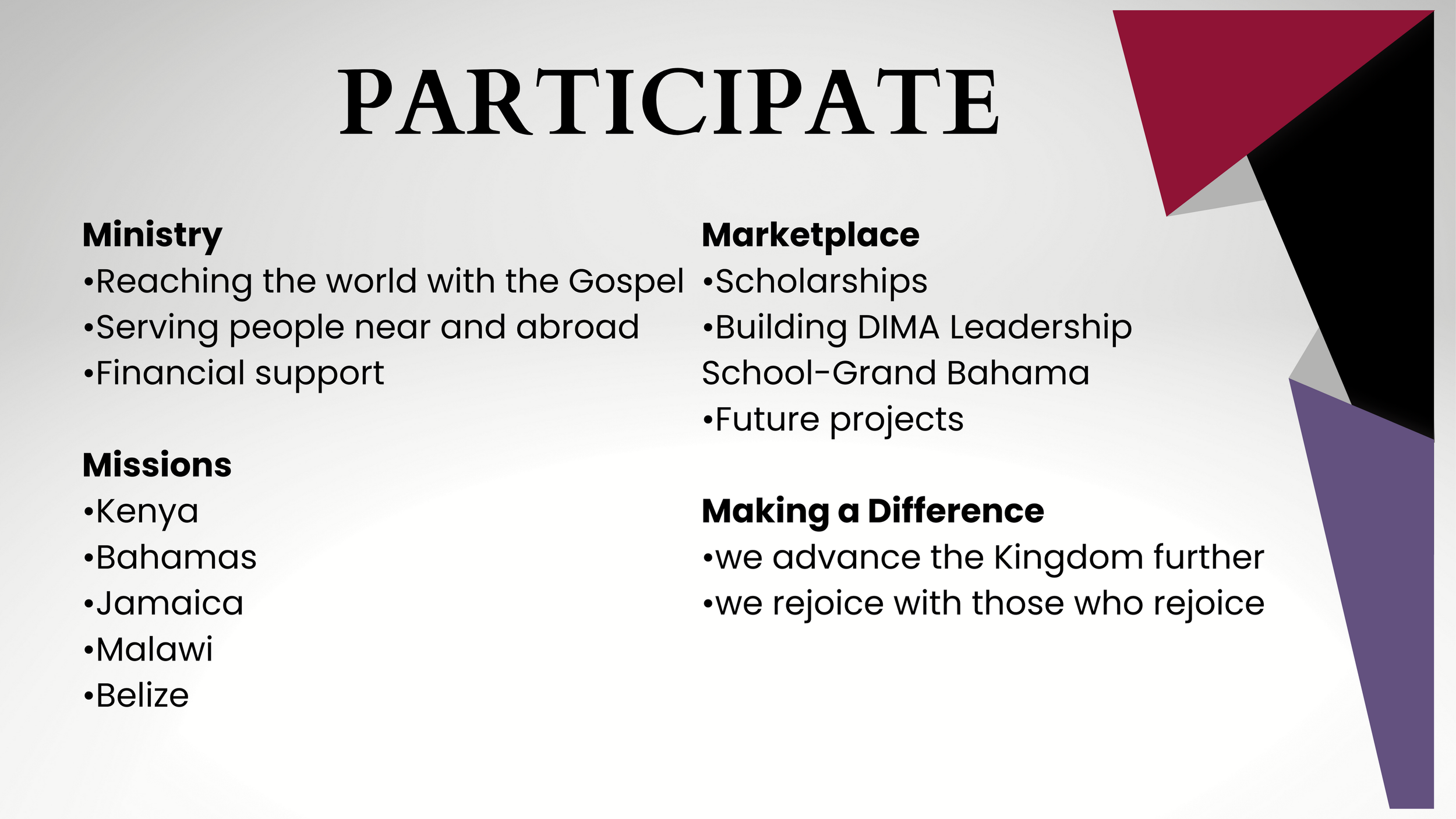 Global Destiny Partner — Destiny International Ministerial Alliance