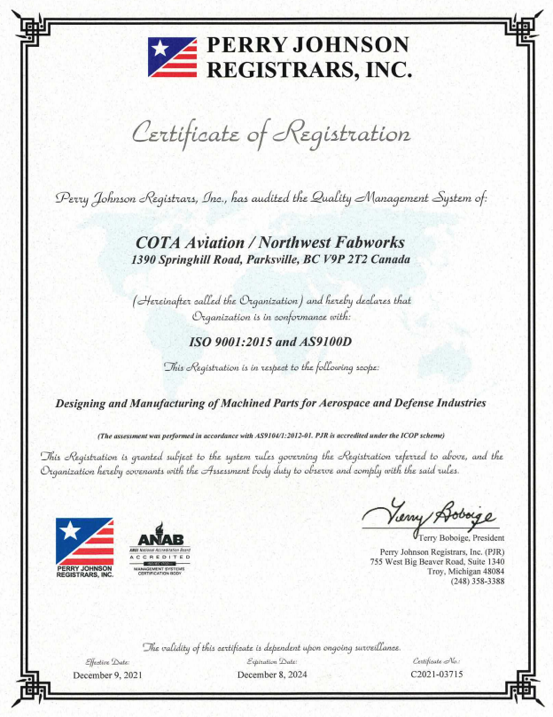 Quality Assurance — COTA CANADA