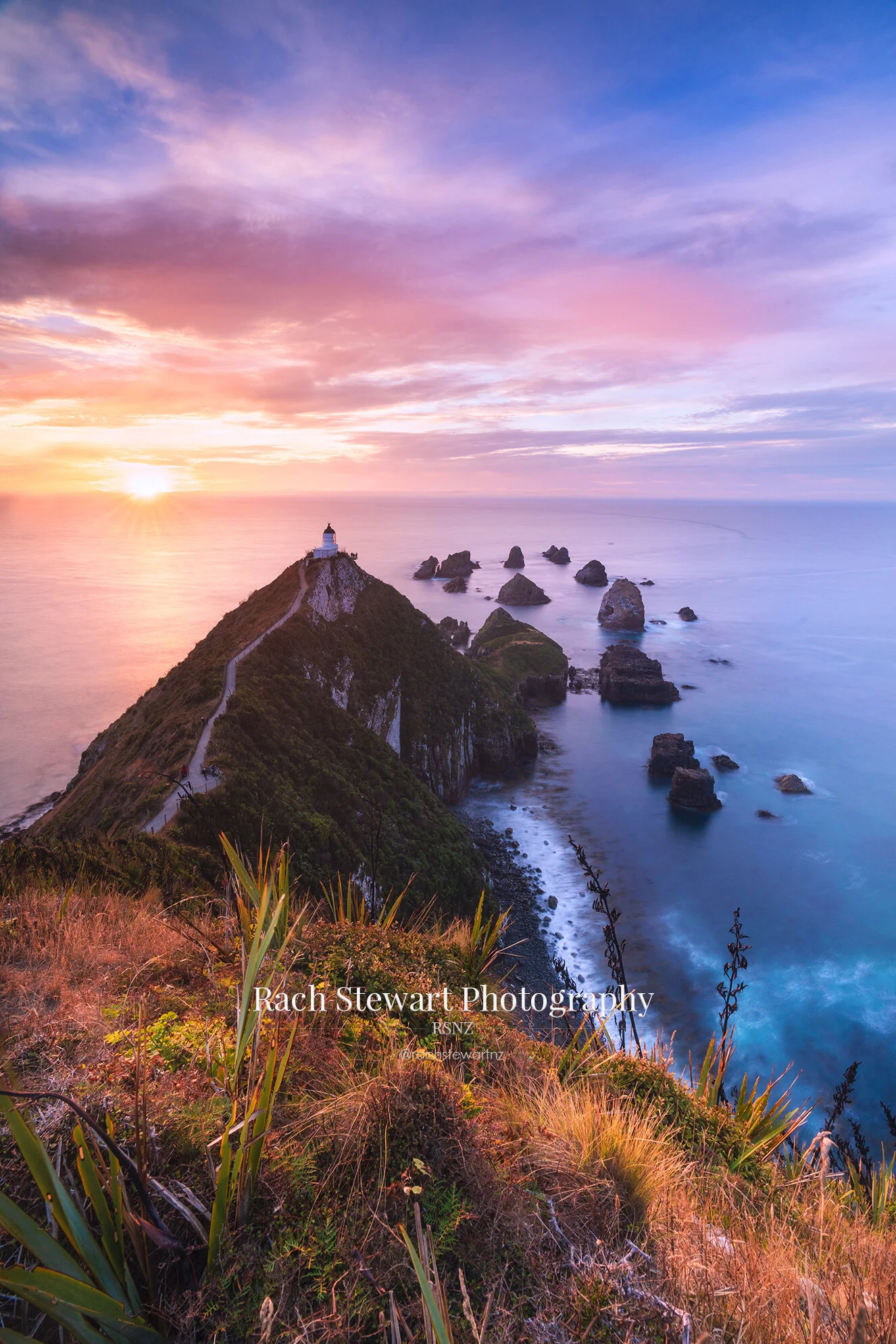 Nugget Point Lighthouse Sunrise III | New Zealand Landscape Photography ...