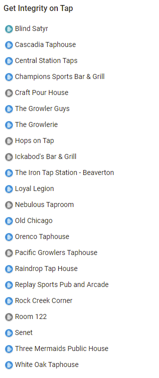 Tap Tracker — Integrity Brewing Company