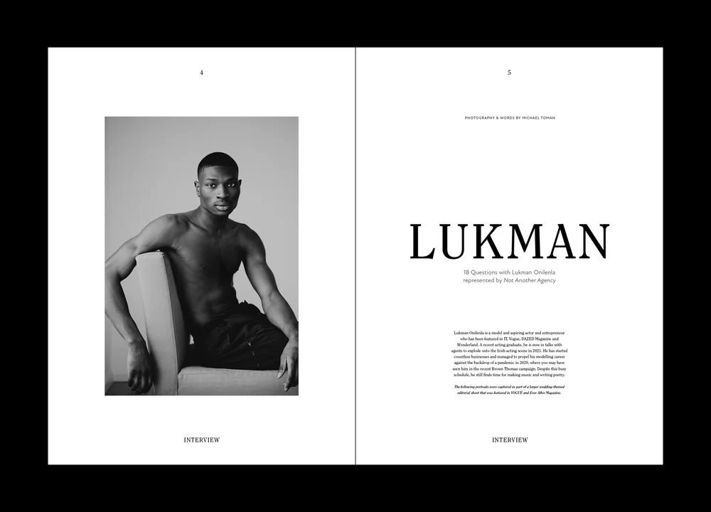 Ireland's Best Male Model Lukman shot by Michael Toman — Michael Toman ...