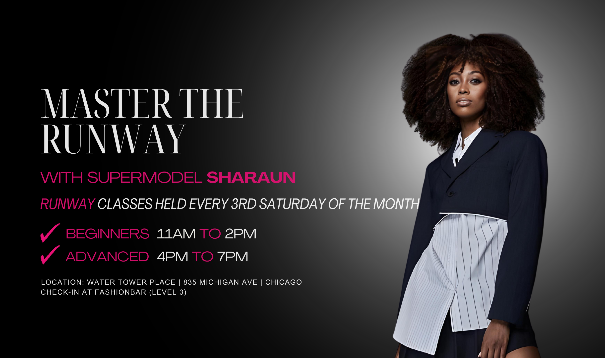 Master the Runway with Supermodel Sharaun – Learn to walk with power ...