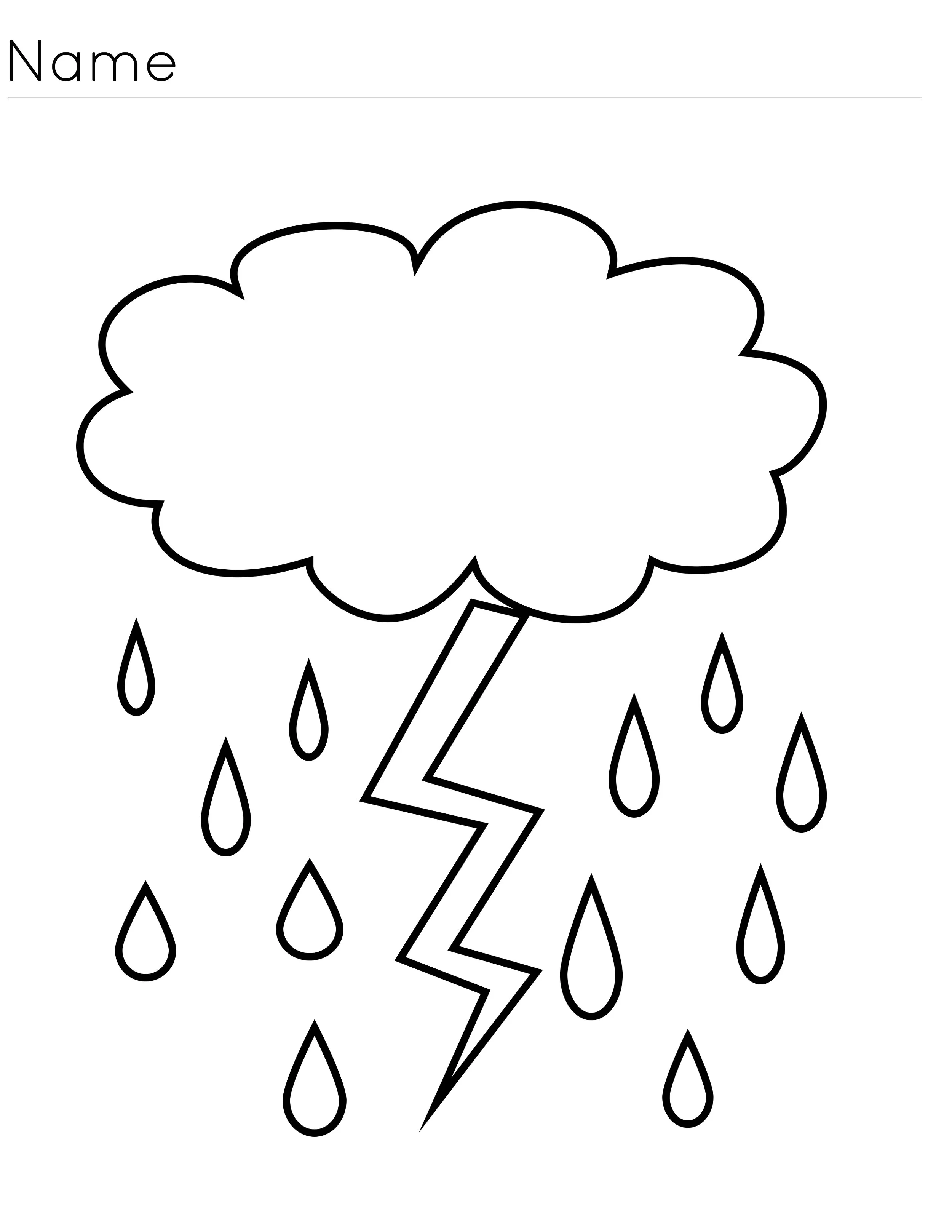 Thunderstorm Coloring Page