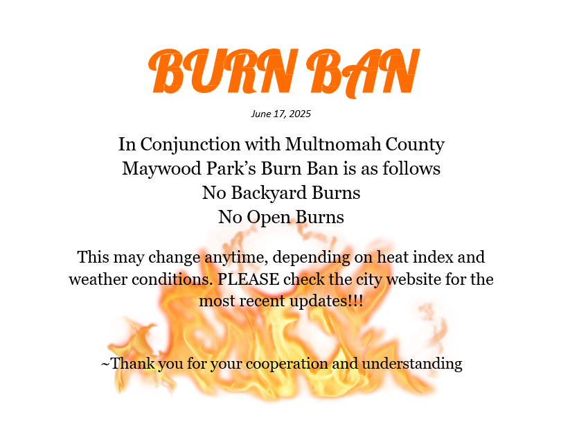 Burn Ban — City of Maywood Park