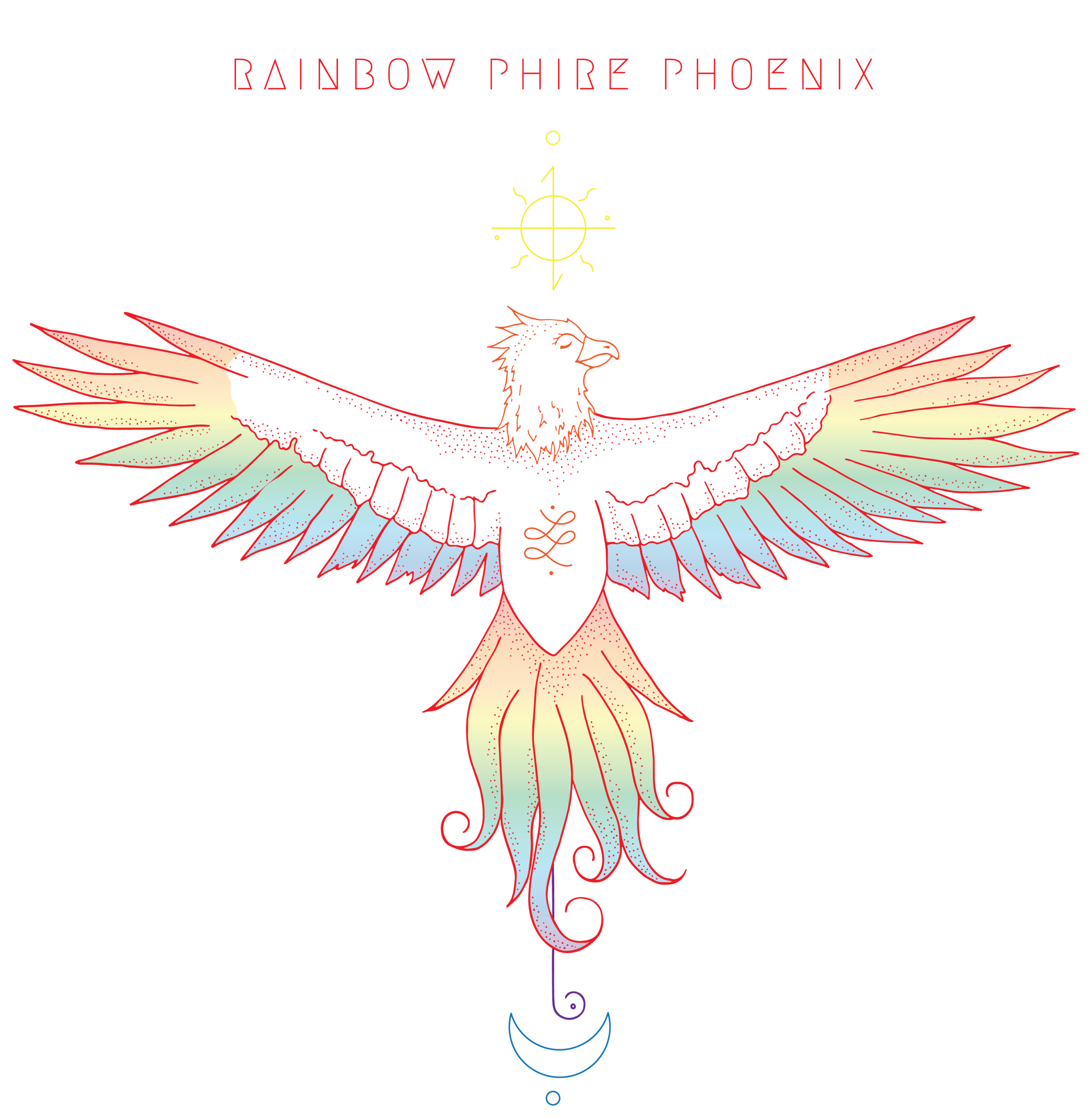 Rainbow Phoenix Bird