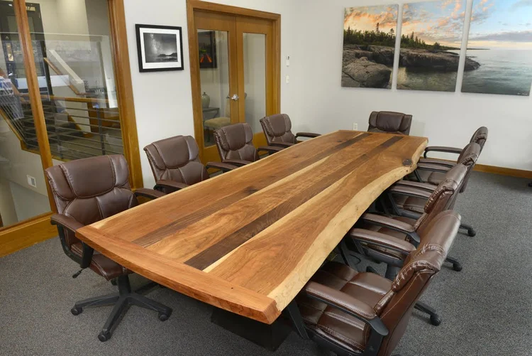 Cherry and Walnut Conference Table — Saltwood Furniture Company