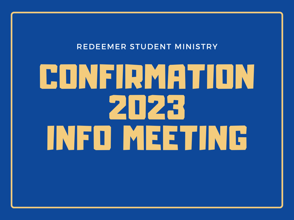 Upcoming Events — Redeemer Church Manvel