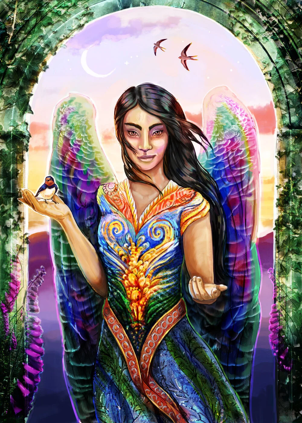 Angel Guide Oracle Deck - Signed by The Artist — Jezhawk Designs - Art ...