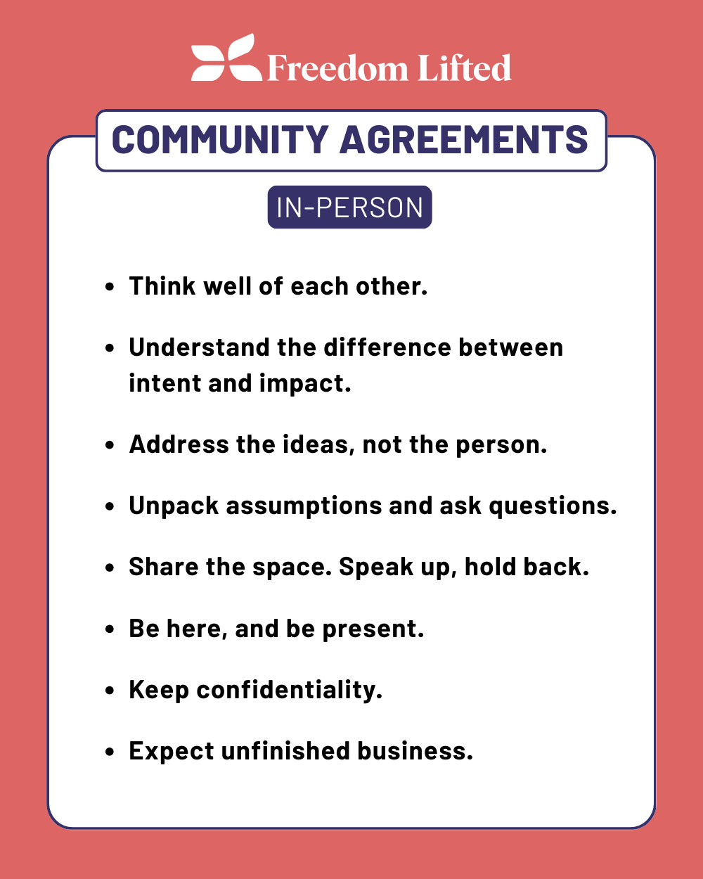 Facilitation Fundamentals: Group Agreements — Freedom Lifted