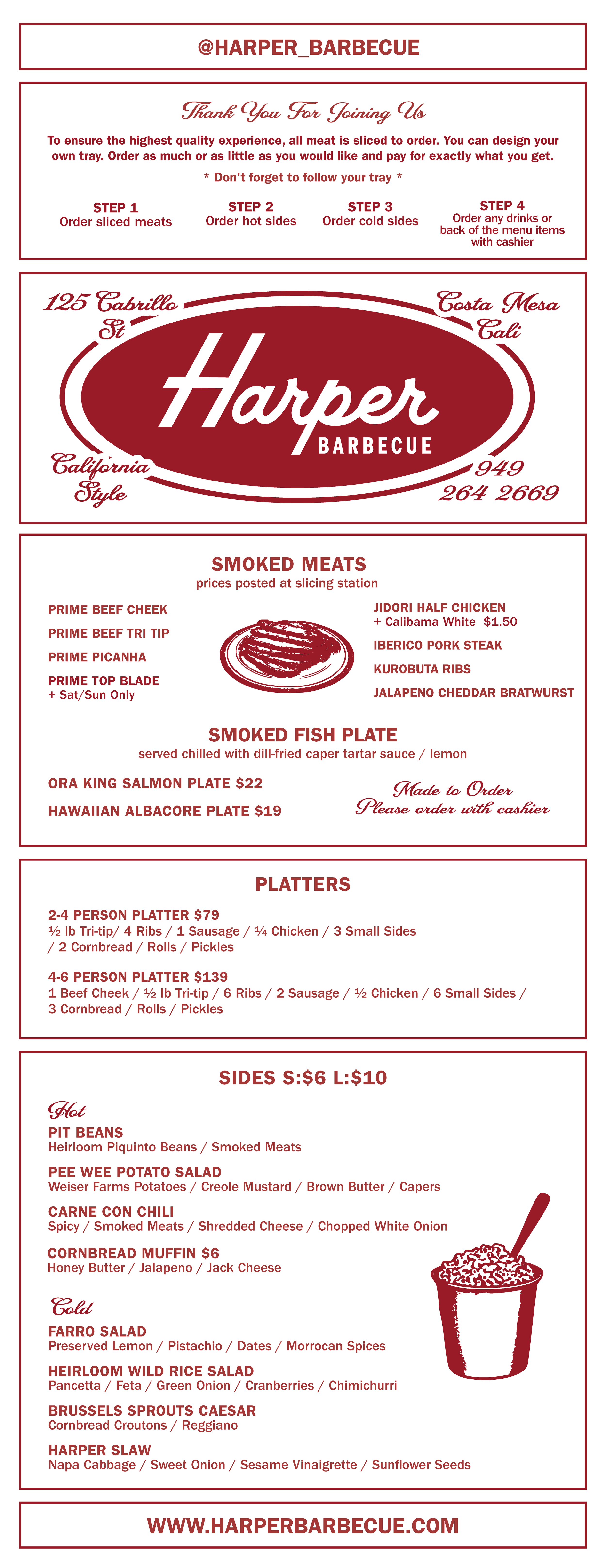 Menu — Harper Barbecue