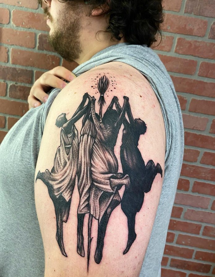 Four Horsemen Shoulder Tattoo