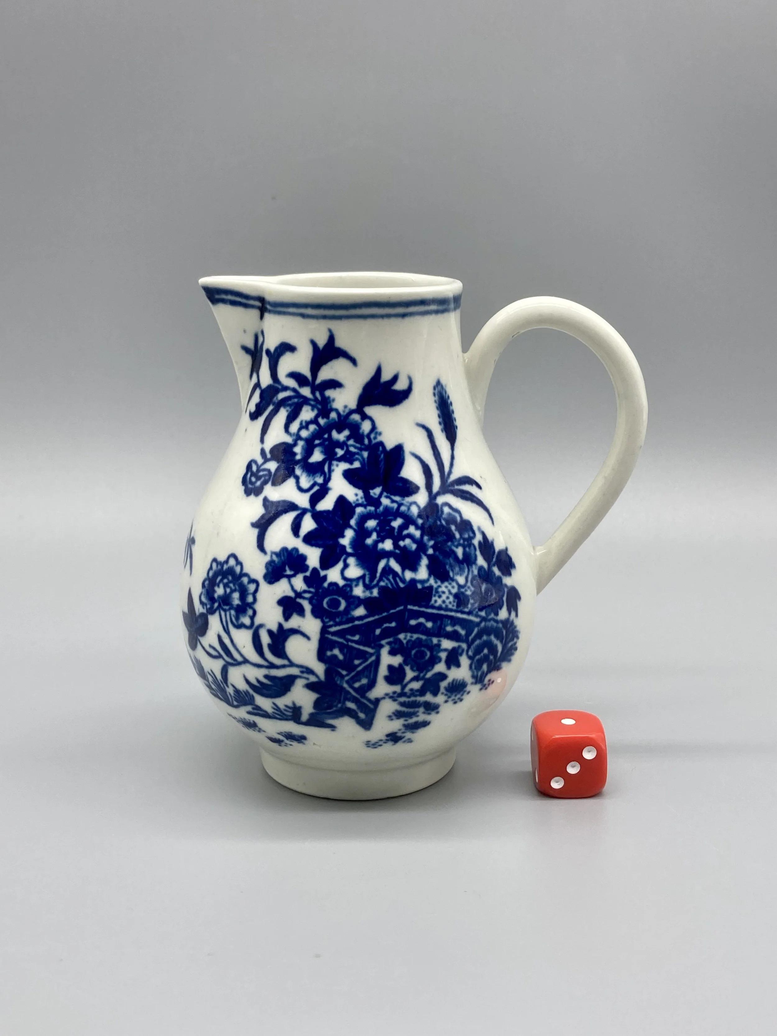 Early Worcester Famille Rose Sparrow Beak Jug, c.1770